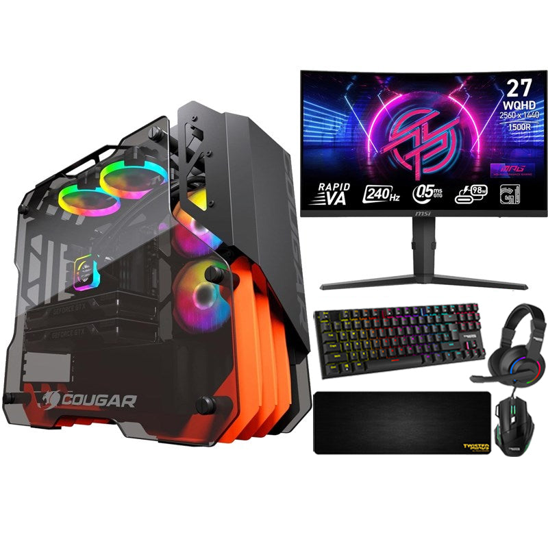 i7 Gaming PC, i7-14700K, RTX 5070 Ti 16GB, Windows 11 Pro with MSI 27"