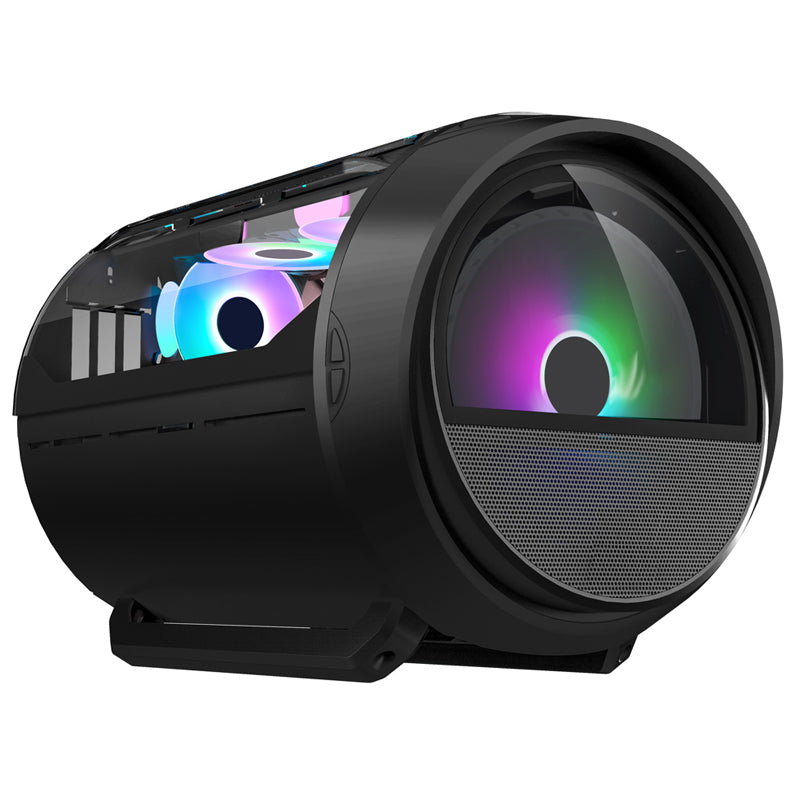 Access C008 M-ATX Mid Tower Gaming PC Case With RGB Fans - Black (4 AR