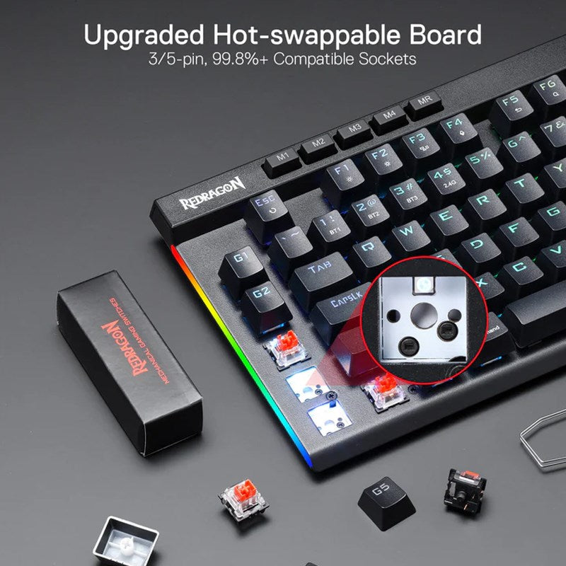 Buy Redragon K587 RGB MAGIC-WAND PRO Mechanical Gaming Keyboard Online ...