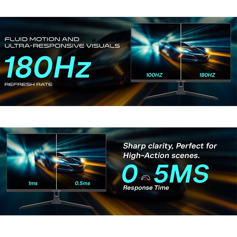 GAMEON GOAE24QHD180IPS Pro Series 23.8” QHD 180HZ, MPRT 0.5ms, HDMI 2.