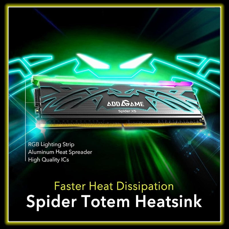 Buy Addlink AddGame Spider X5 RGB 16GB DDR5 6400 MT/s CL38 RAM Memory ...