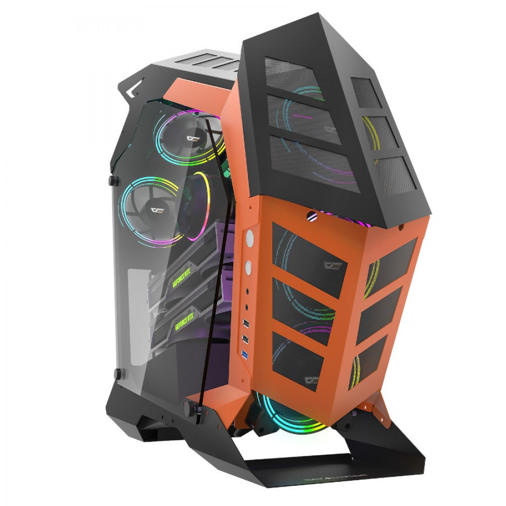 Aigo DarkFlash Knight K1 - Shiny Armour Tempered Glass Gaming Case