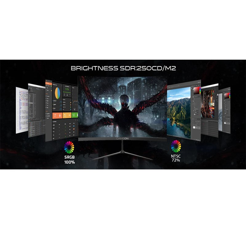 GAMEON GOC27Q180VA 27" QHD, 180 Hz, MPRT 0.5 ms, HDMI 2.1, VA Panel Cu