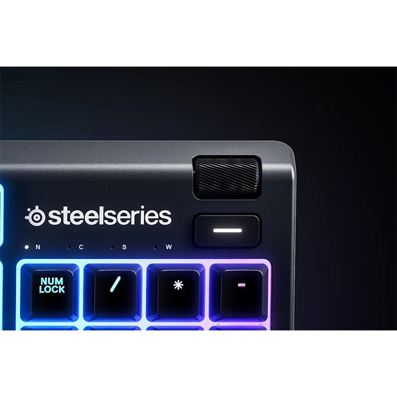 SteelSeries Apex 3 Water Resistant Whisper Quiet Keyboard with RGB Lig