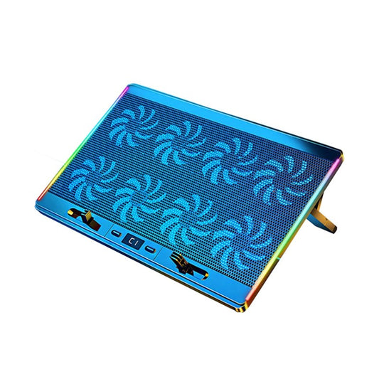 Buy Gadgeton RGB Laptop Cooling Stand with 8 Fans & LED Screen, 2 USB ...