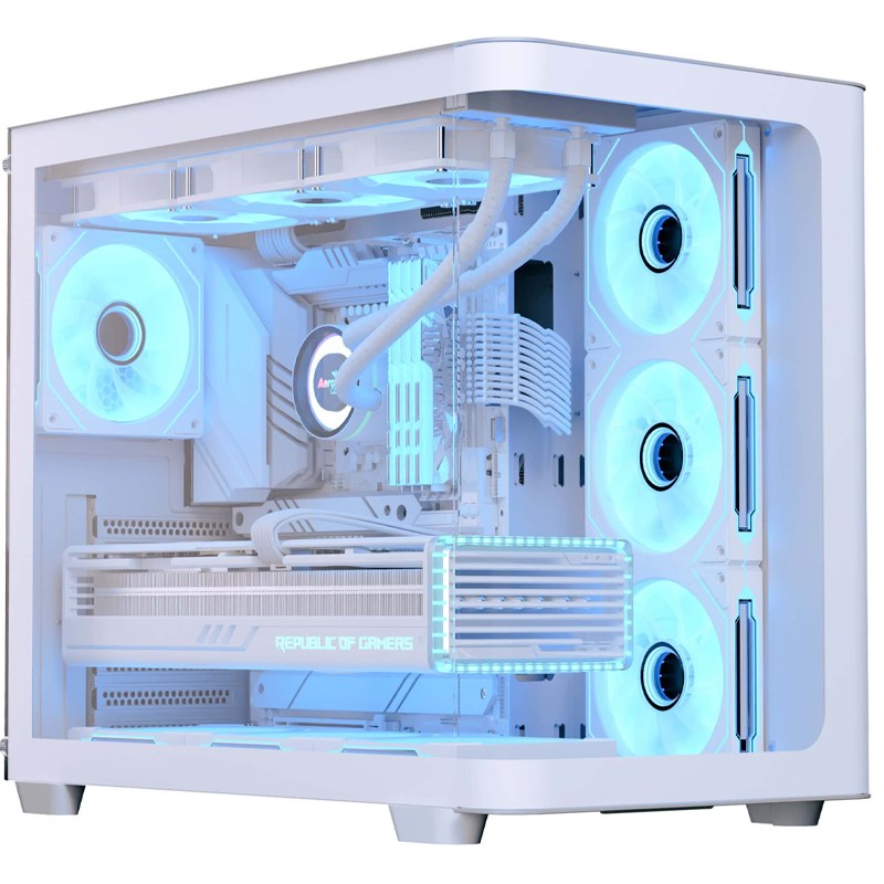 Aerocool P500C ARGB ATX Mid Tower Gaming Case - (4 ARGB Fans Included)