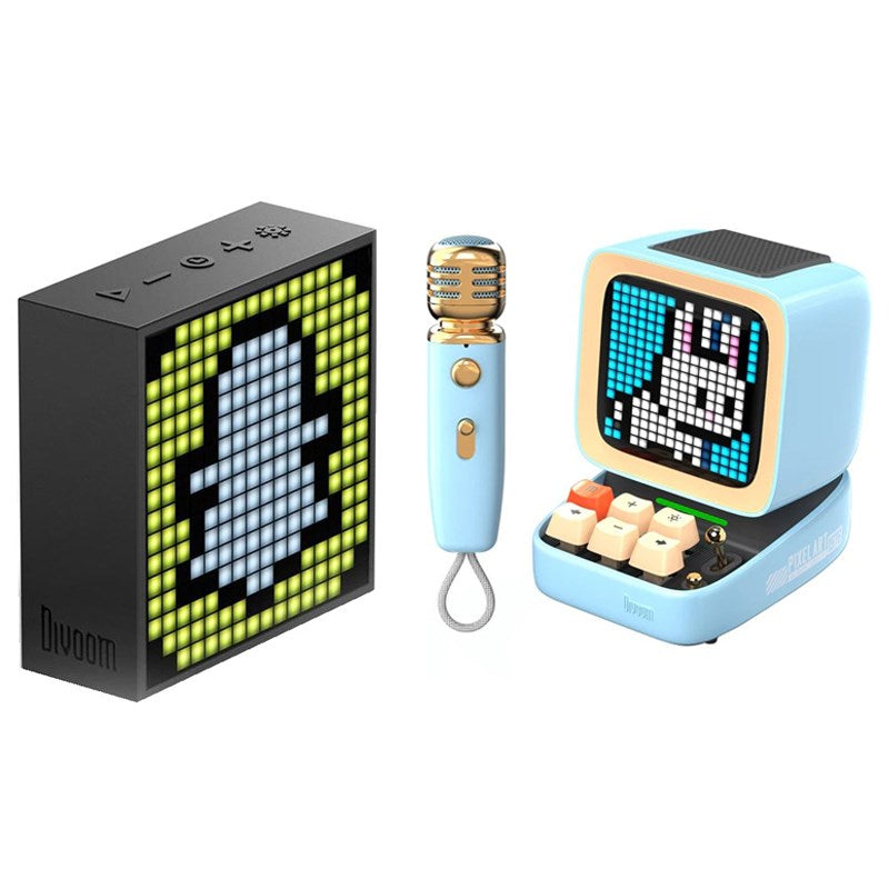 Buy Divoom Pixel Art Bundle - Ditoo-Mic Speaker with Karaoke Mic (Blue ...
