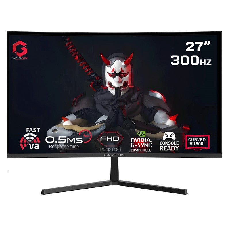 GAMEON GOC27F300 27" FHD, Ultra Fast 300 Hz, 0.5 ms, Fast VA Curved Ga