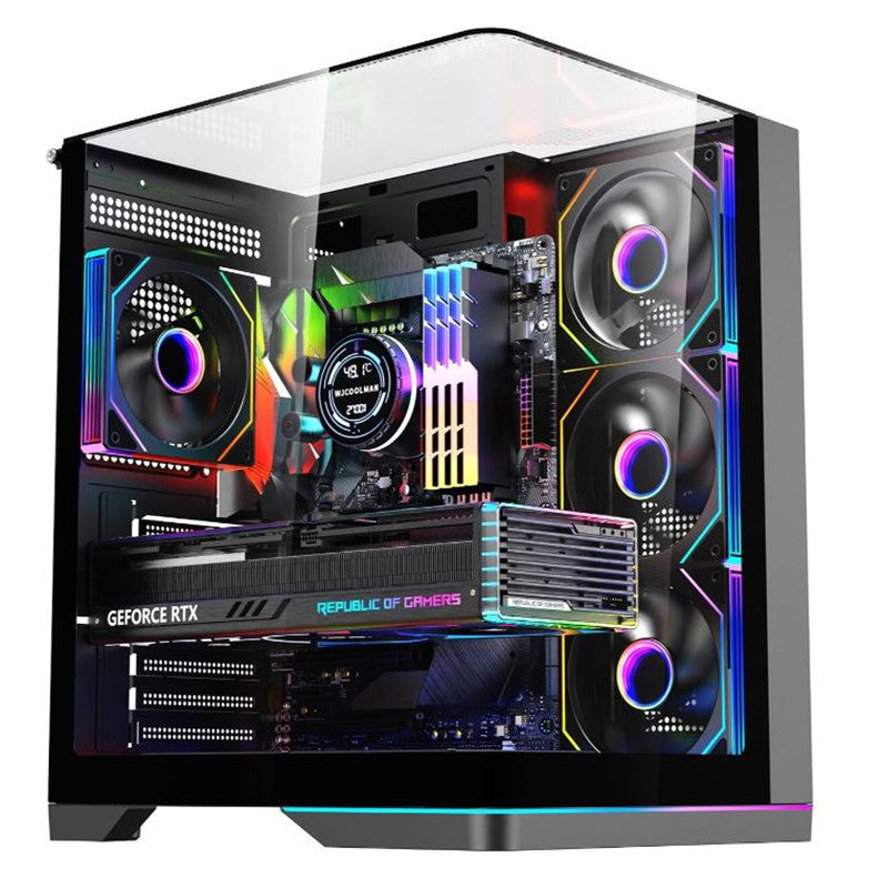 GAMEON Valkyrie X Series Mid Tower Gaming Case - Black (4 FANS Include
