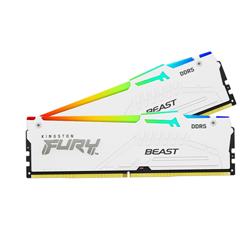 Buy Kingston FURY Beast 32 GB (16 GB x 2) DDR5 RGB 6000MHz RAM Memory Kit - White Online in ...