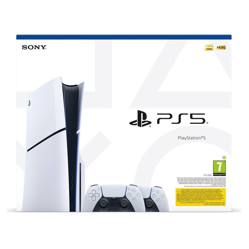 Buy Sony PlayStation 5 (PS5) Slim Disc Console - Two DualSense Wireless ...